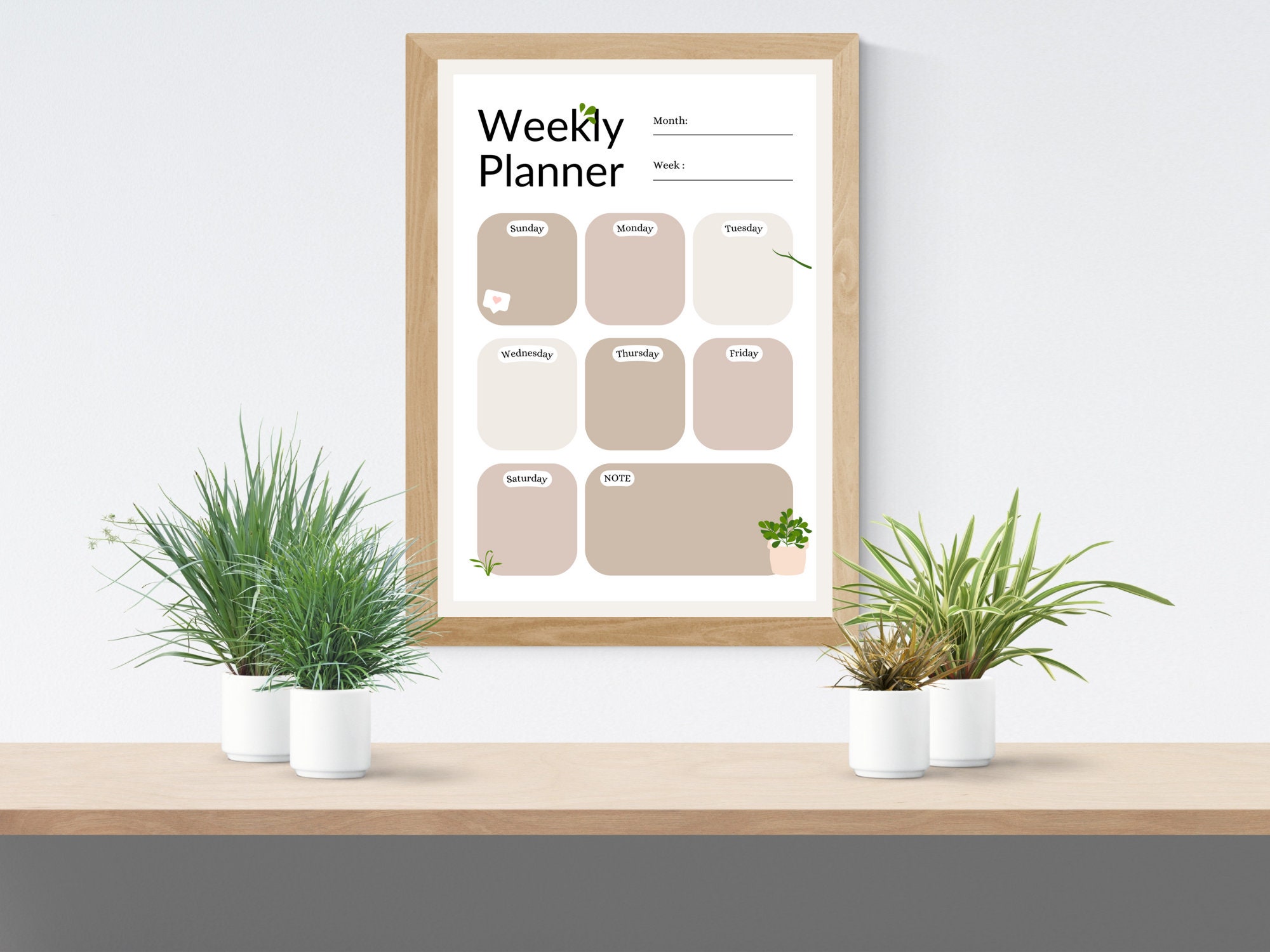 Weekly Planner Printable to Do List Minimal Weekly Schedule - Etsy