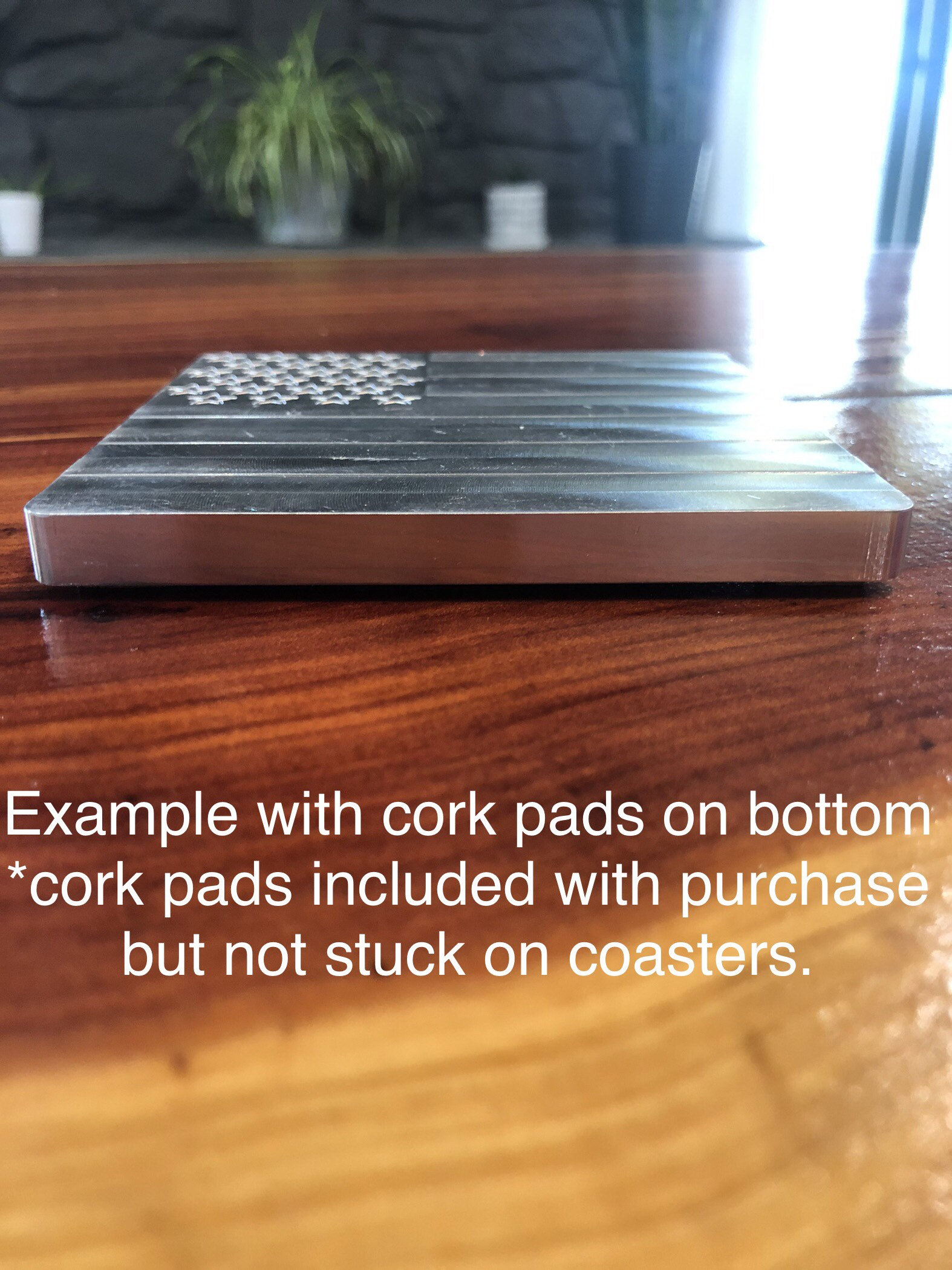 American Flag CNC Machined Aluminum Coasters Set of 2 Made in the USA ...