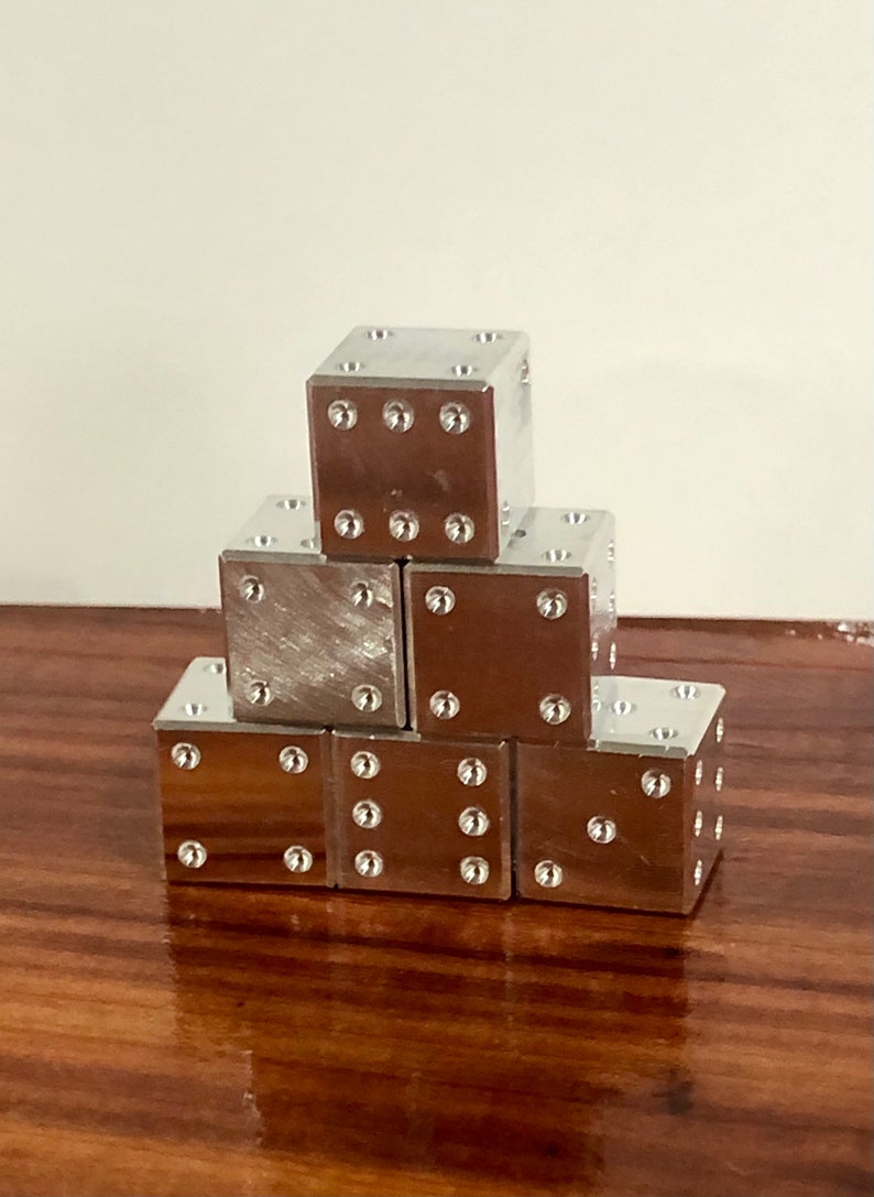 CNC Machined Aluminum Dice Set: 1/2 Inch, Made in USA - Etsy