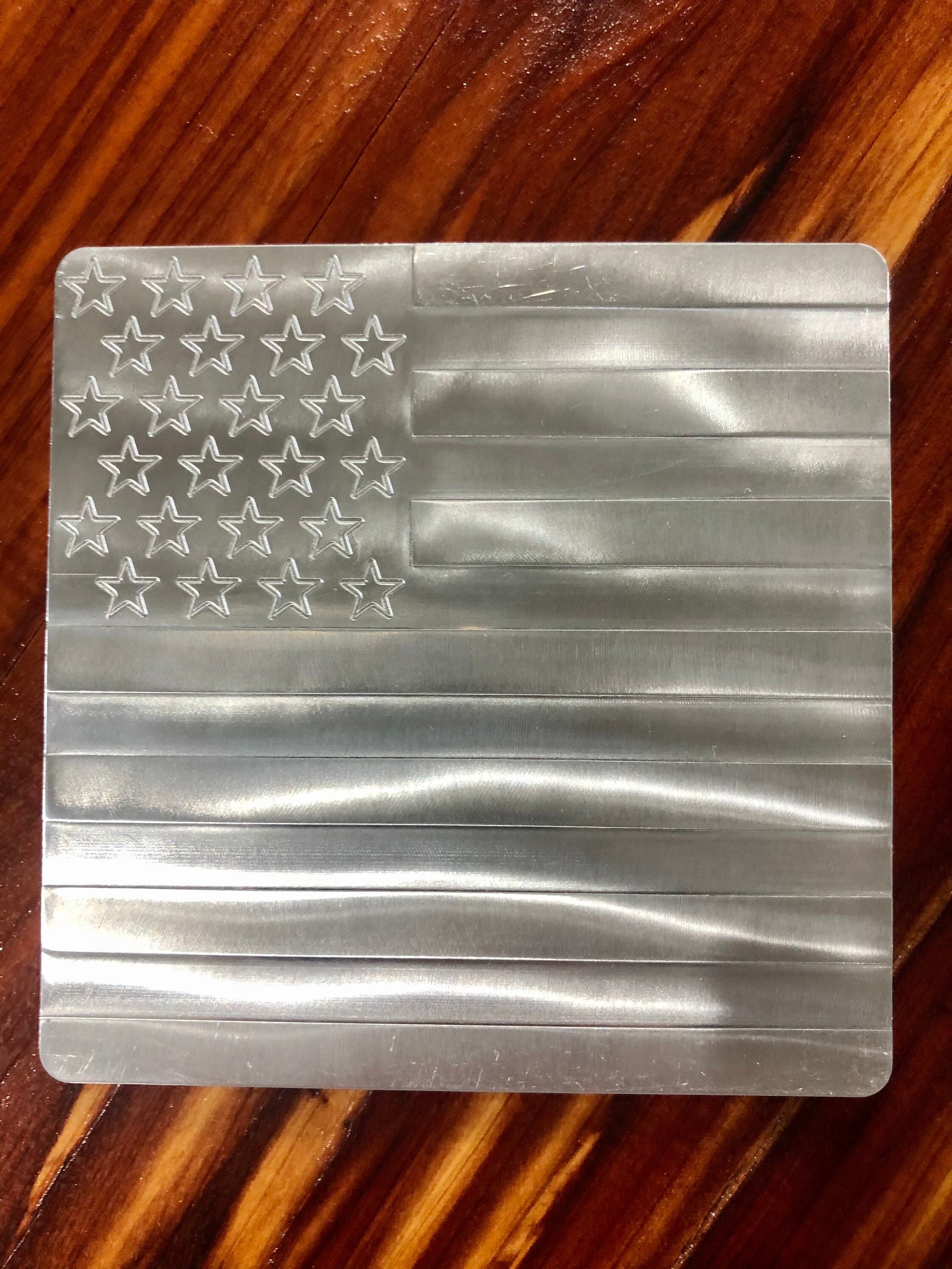 American Flag CNC Machined Aluminum Coasters Set of 2 Made in the USA ...