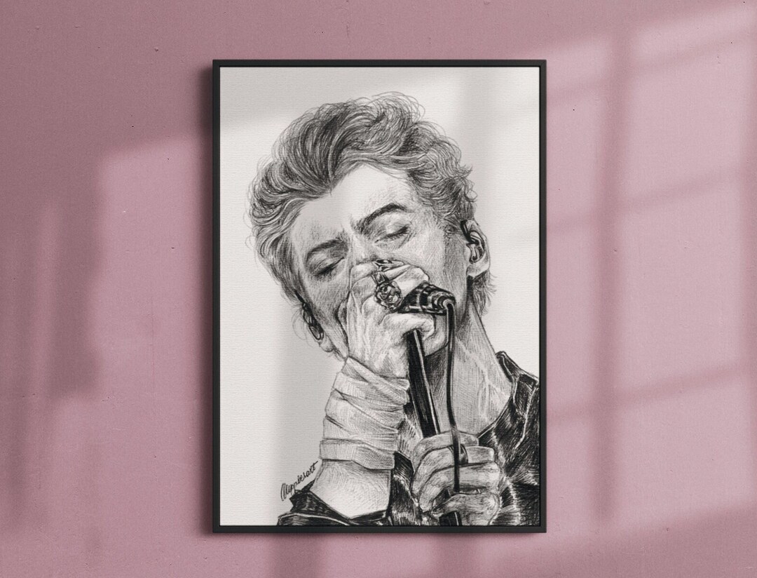 Harry Styles Concert Portrait Poster, Harry Styles Portrait, Harry ...