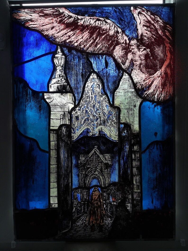 Stained Glass Window angels and Demons Hand Made With - Etsy