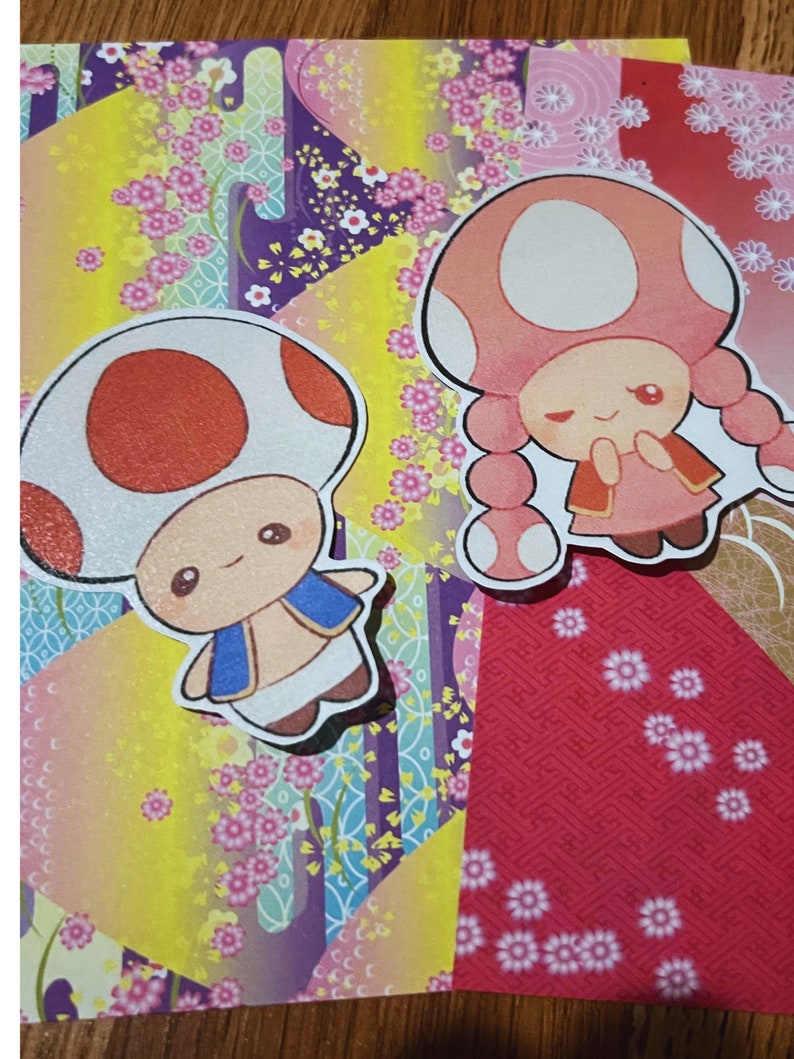 Sticker Chibi Mar10 Toad Toadette Anime Manga Game - Etsy