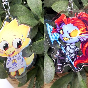 Undertale Keychains - Sans Papyrus Undyne Mettaton Alphus Monster Kid ...