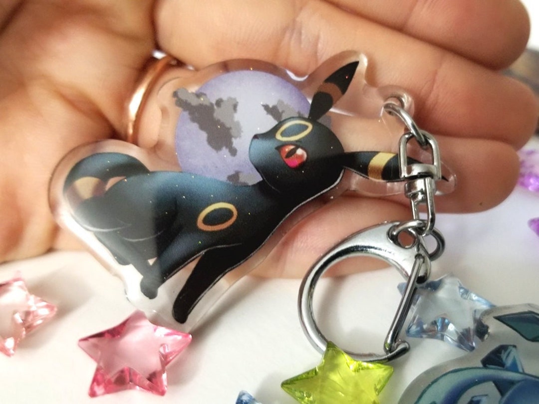Umbreon Eevee Eeveelutions Pokemon Double Sided Keychain Acrylic Charm ...