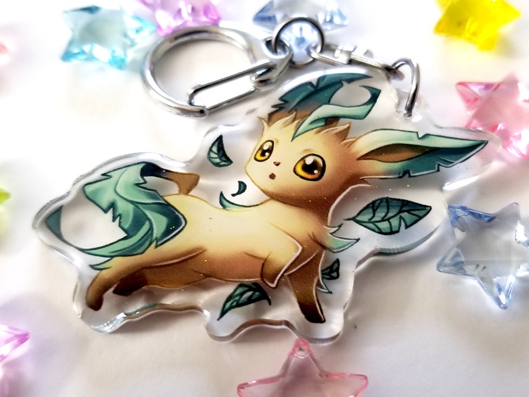 Eevee Evolution Keychain Anime Charm Pokemon Eeveelution | Etsy