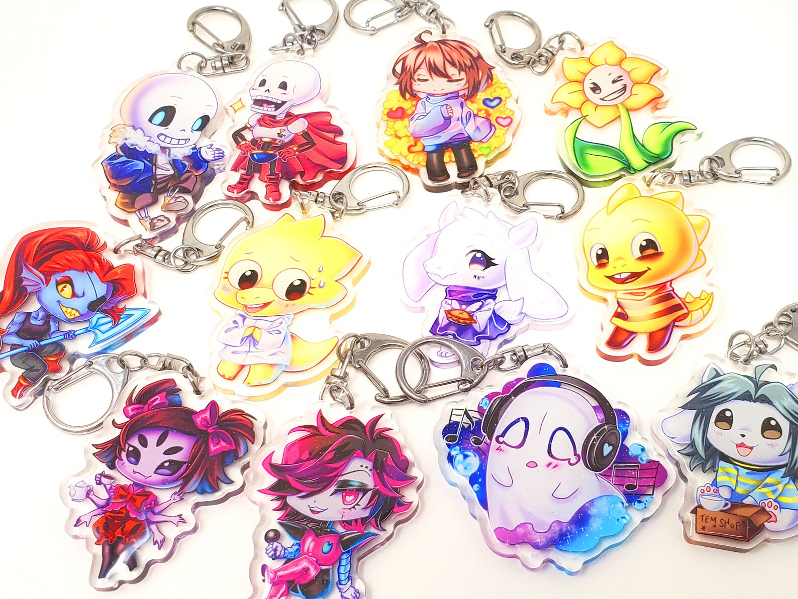 Undertale Keychains Sans Papyrus Undyne Mettaton Alphus - Etsy