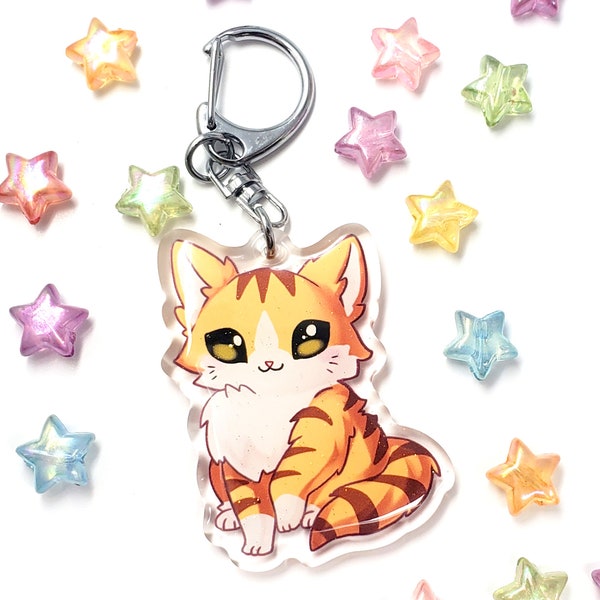 Cat Keychain - Etsy