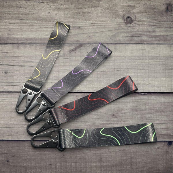 Topographical Keychain - Etsy
