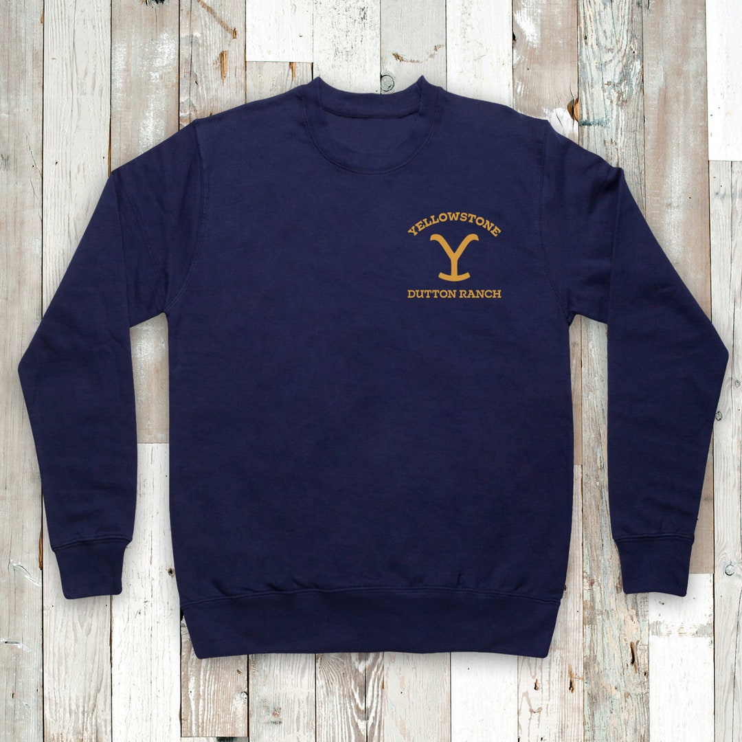 Yellowstone Dutton Ranch Montana Logo Left Chest Print Adults ...