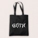 Goth Slogan Style Gothic Metal Rock Music Lover Unofficial Cotton Tote ...