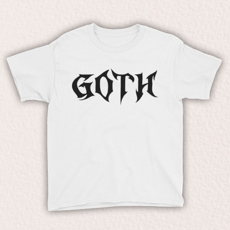 Goth Slogan Style Gothic Metal Rock Music Lover Unofficial Kids T-shirt ...