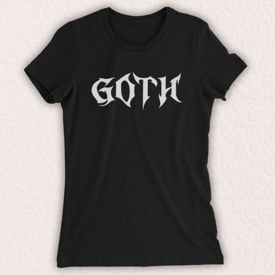 Goth Slogan Style Gothic Metal Rock Music Lover Unofficial Womens T ...
