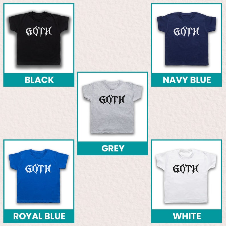 Goth Slogan Style Gothic Metal Rock Music Lover Unofficial Kids T-shirt ...