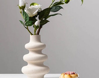 Neutral Ceramic Vase - Etsy
