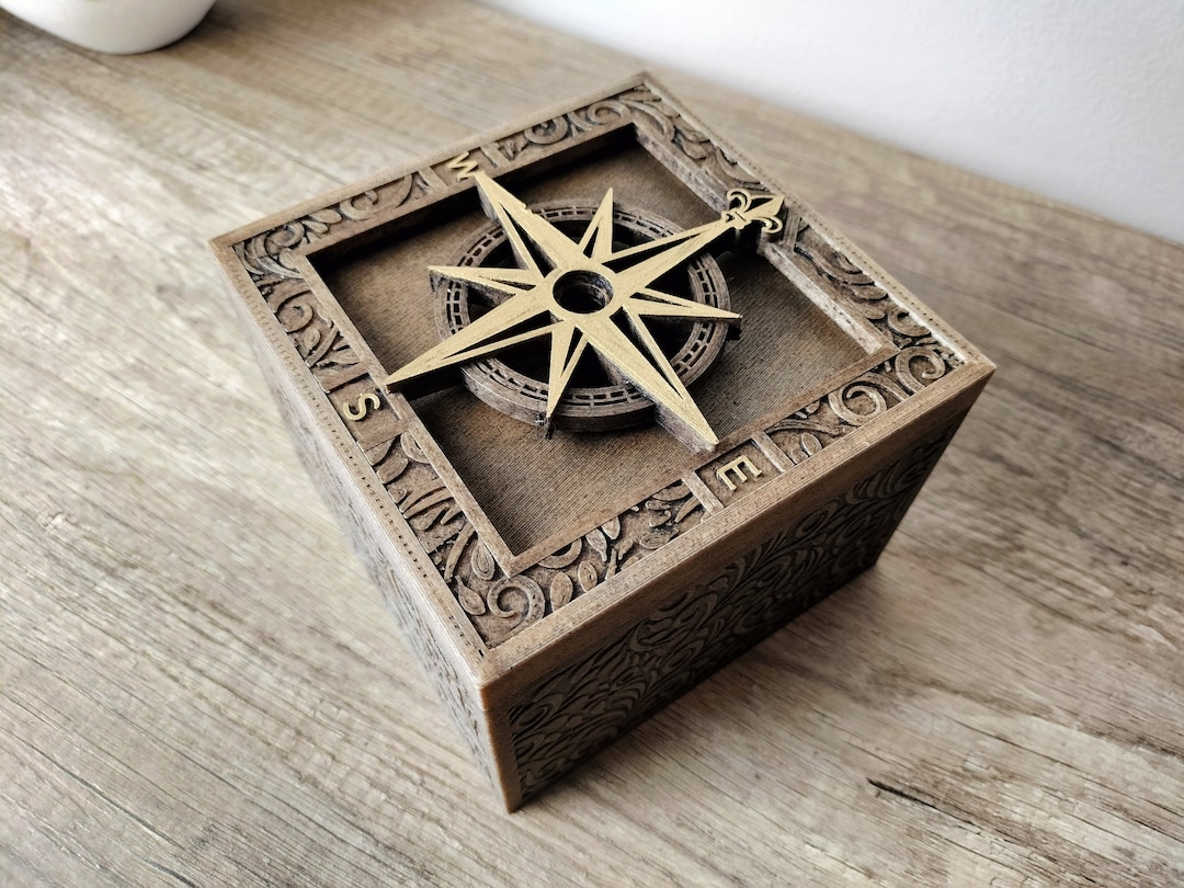 Compass Rose Jewelry Music Box. Several Melodies Available. North Wind ...