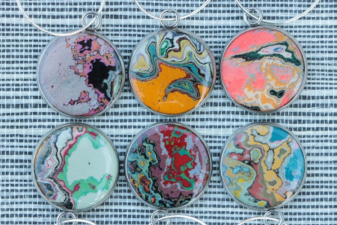 Polished Graffiti Wine Glass Charms - Set of 6 Reclaimed Street Art ...