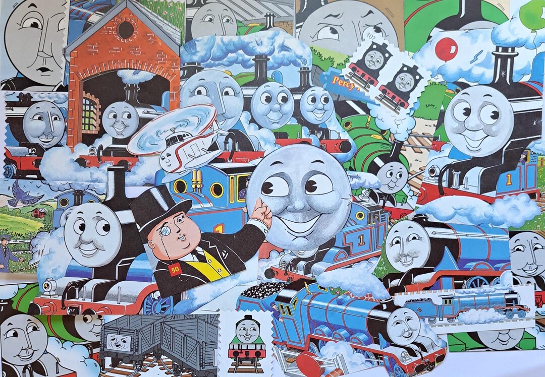 Vintage Thomas the Tank Engine Paper Pack,locomotive Fussy Cuts ...