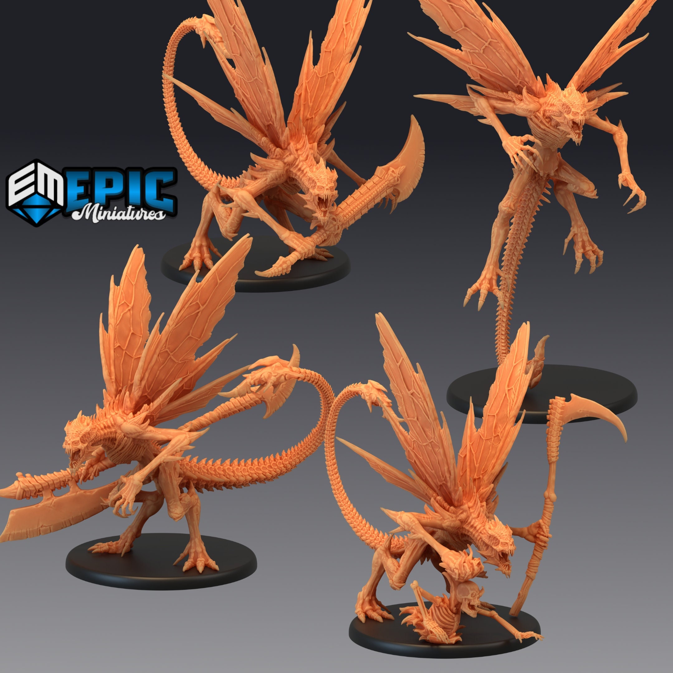 Bone Devil / Skeletal Demon Epic Miniatures Restless Bones - Etsy