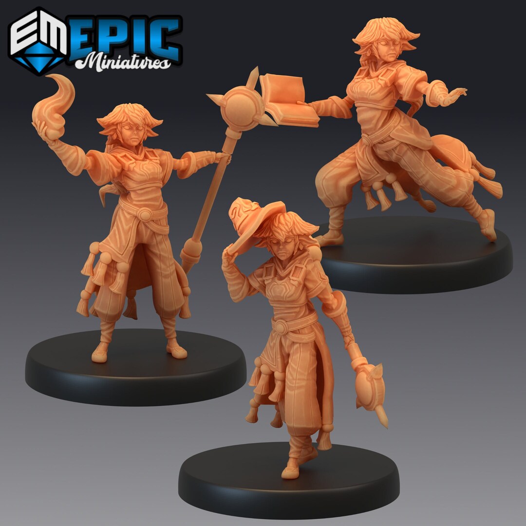 Gnome Mage/female Caster/halfling Sorcerer | Epic Miniatures | Kingdom ...