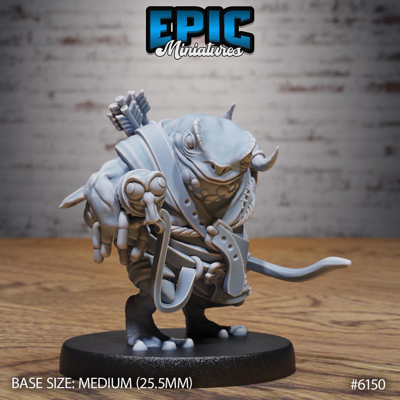 Toad Folk Miniatures 2 | Epic Miniatures | Swamp Adventure | 3d Printed ...