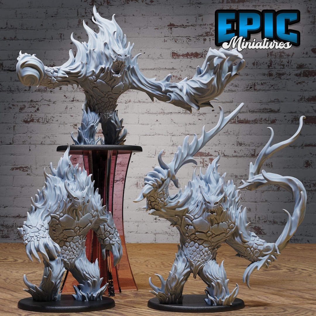 Efreeti Female Figure | Epic Miniatures | Burning Lands | 3d Printed ...