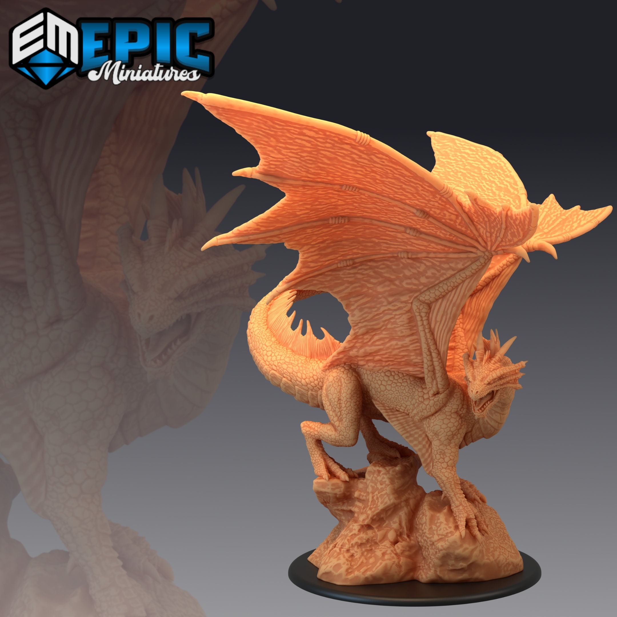 Bronze Dragon Figure (various Ages) | Epic Miniatures | Treasure Hunt ...