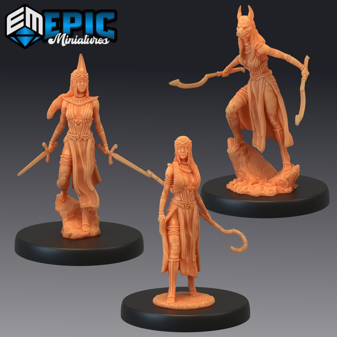 Priestess of Anubis Miniature | Epic Miniatures | Sands of Destiny | 3d ...