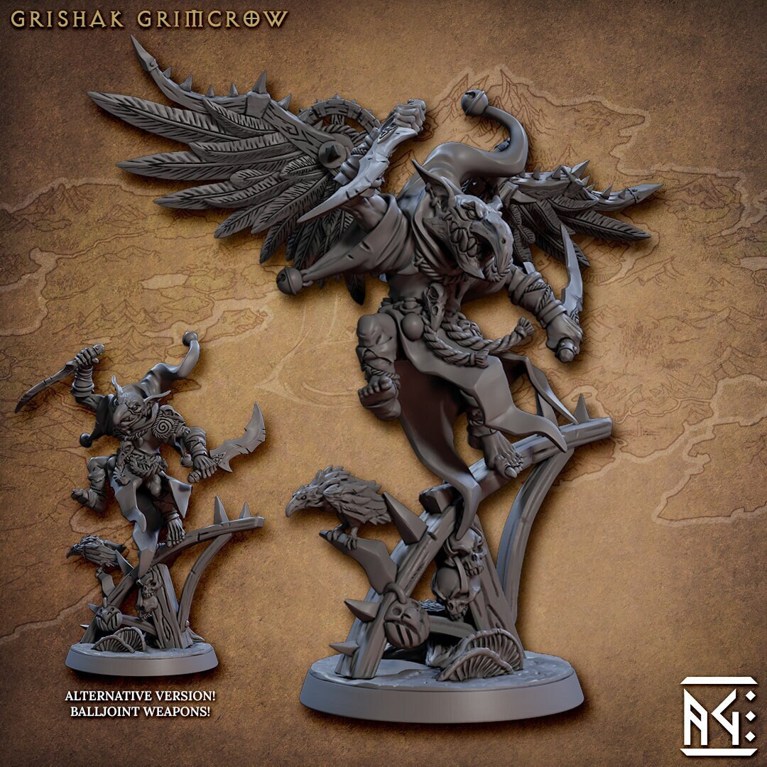 Grishak Grimcrow | Artisan Guild | Faldorn Goblins | 3d Printed | 4k ...