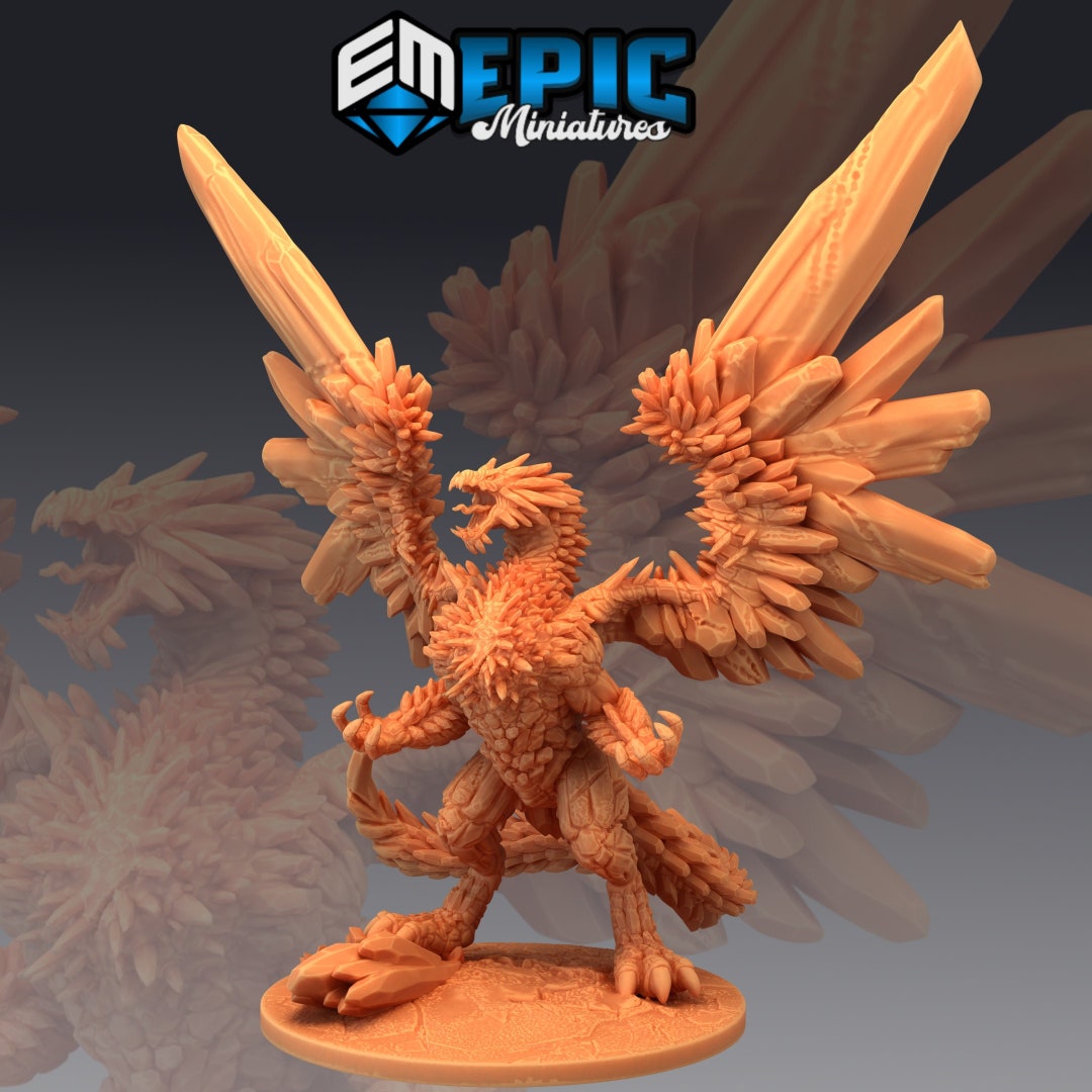 Crystal Dragon | Epic Miniatures | Caves of Despair | 3d Printed | 4k ...