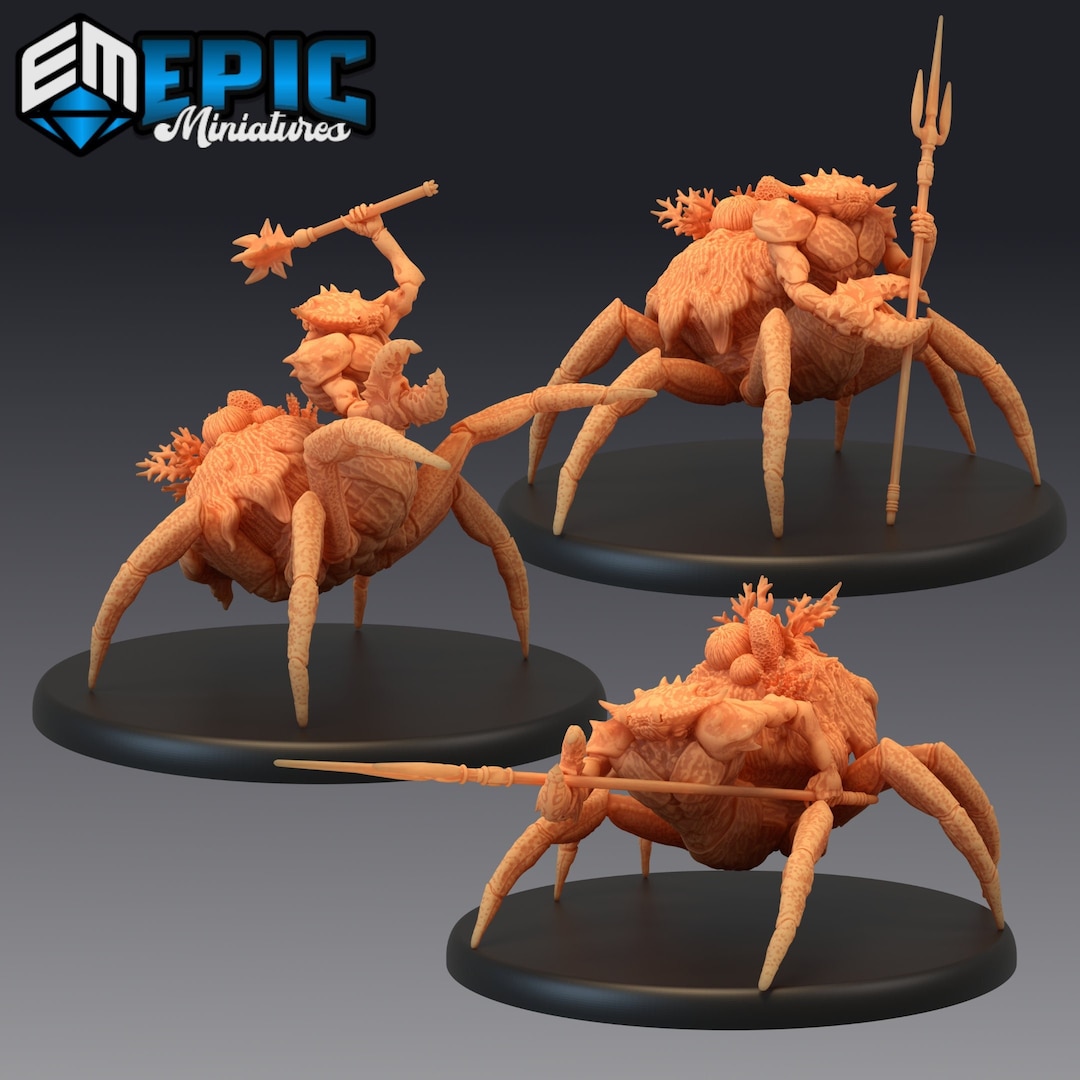 Crab People Figure | Epic Miniatures | Treasure Hunt | 3d Printed | 4k ...