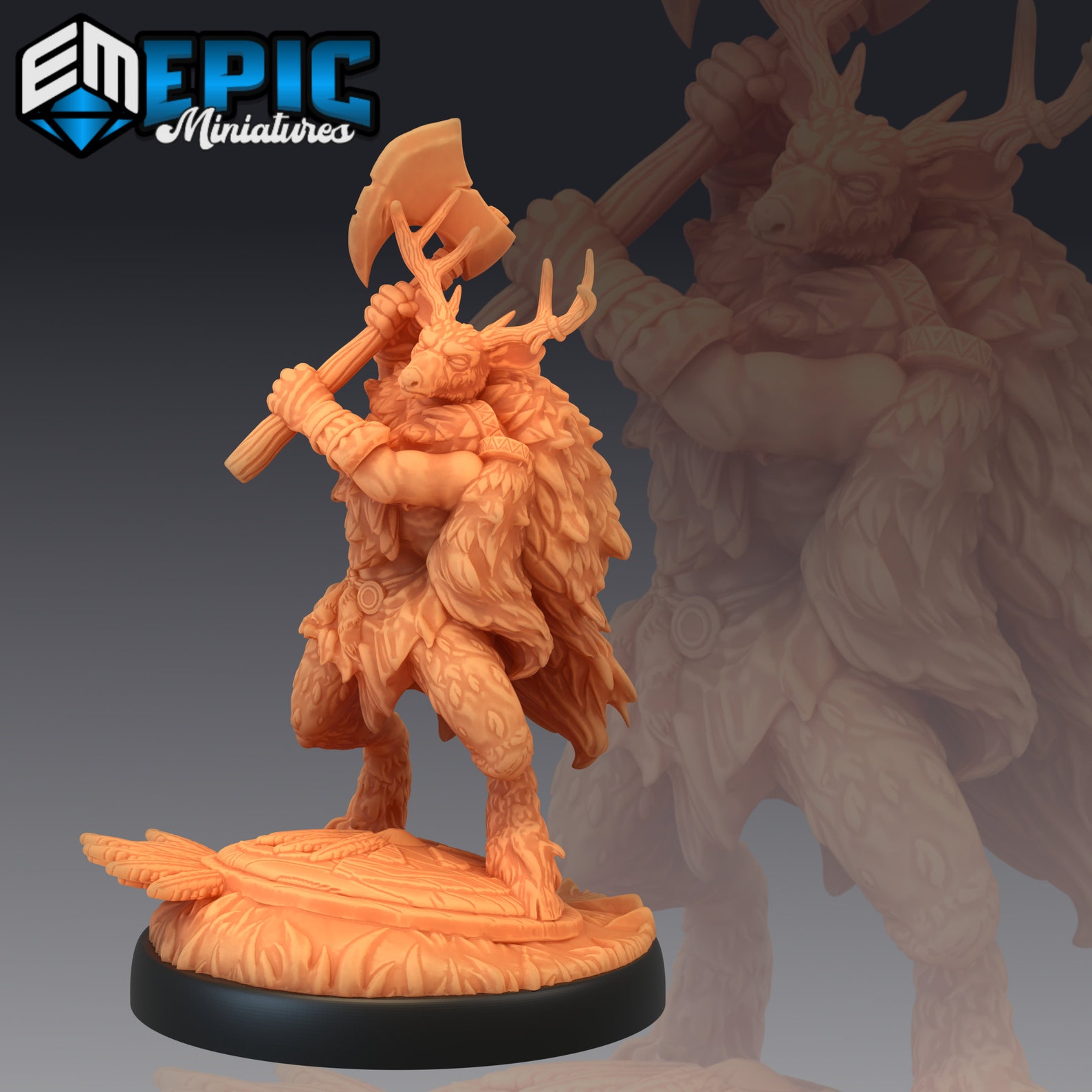 Deerfolk / Shapeshifter / Druid | Epic Miniatures | Barbarian Winter ...