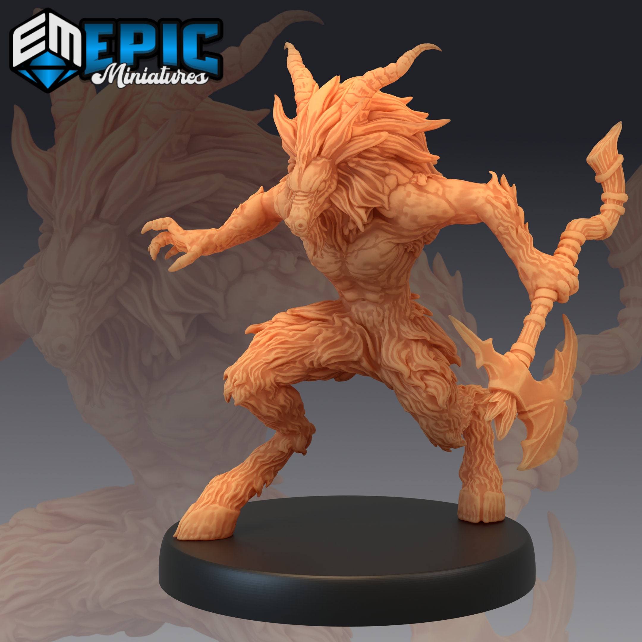 Satyr / Goatman Warrior Epic Miniatures Infested Woodlands - Etsy