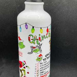 Grinch Water Bottle Reusable Water Bottle Stocking Stuffer - Etsy