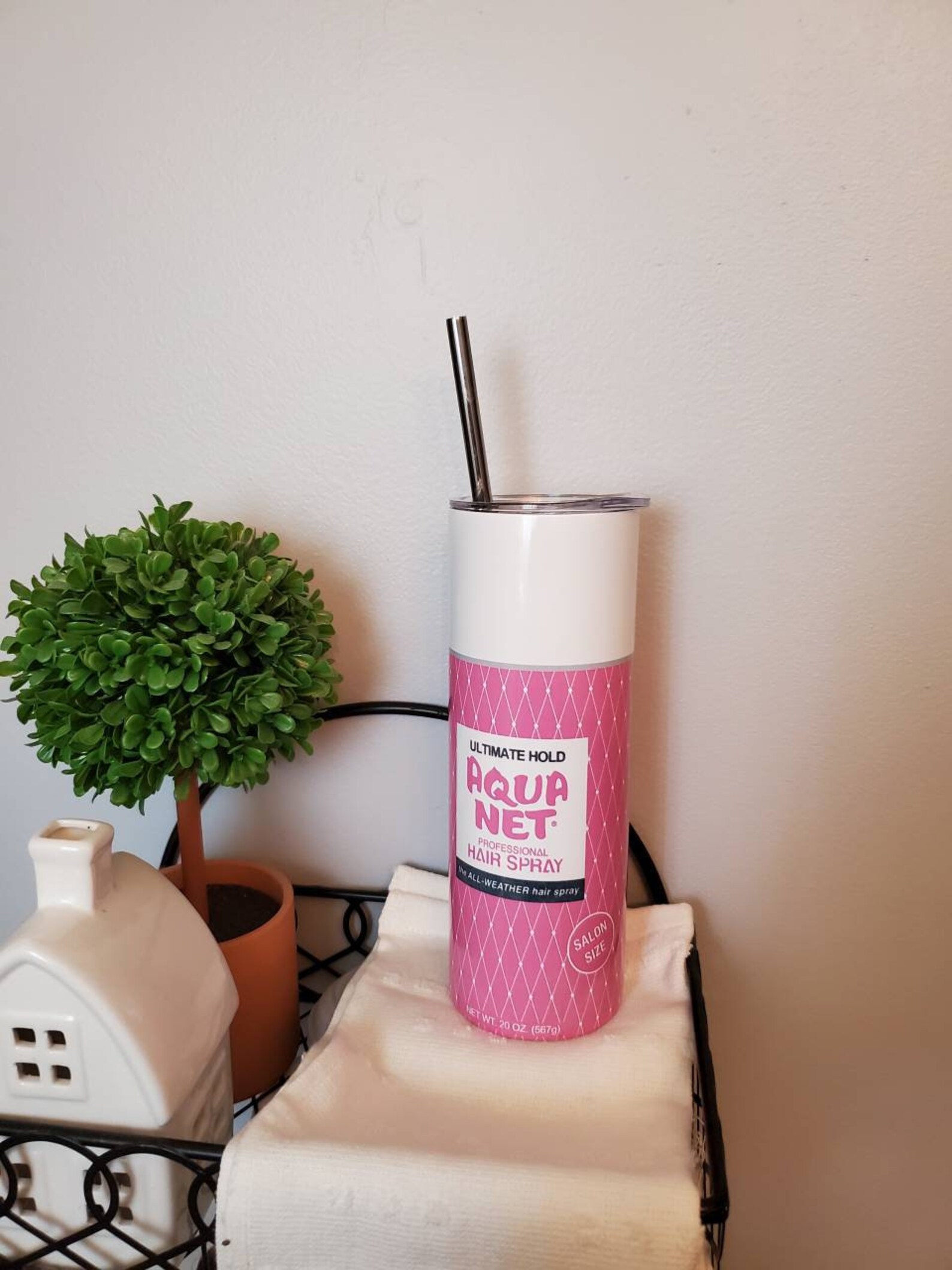 Aqua Net Tumbler Pink Aqua Net Cup Women's Gifts - Etsy