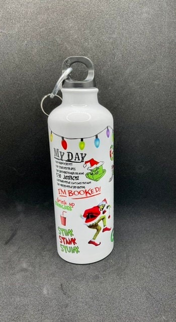 Grinch Water Bottle Reusable Water Bottle Stocking Stuffer - Etsy
