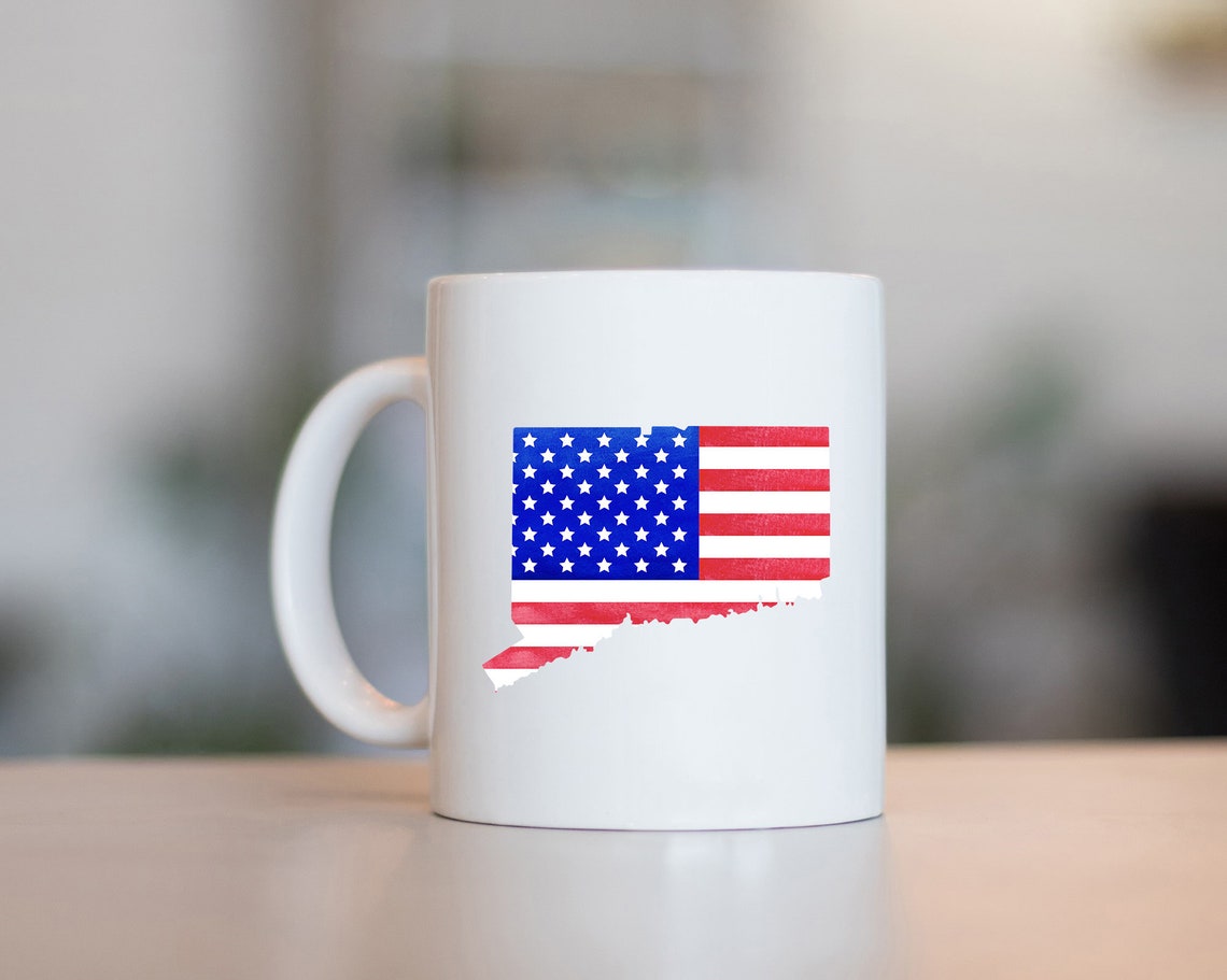 Map of Connecticut, Connecticut Watercolor Clipart, Connecticut State ...