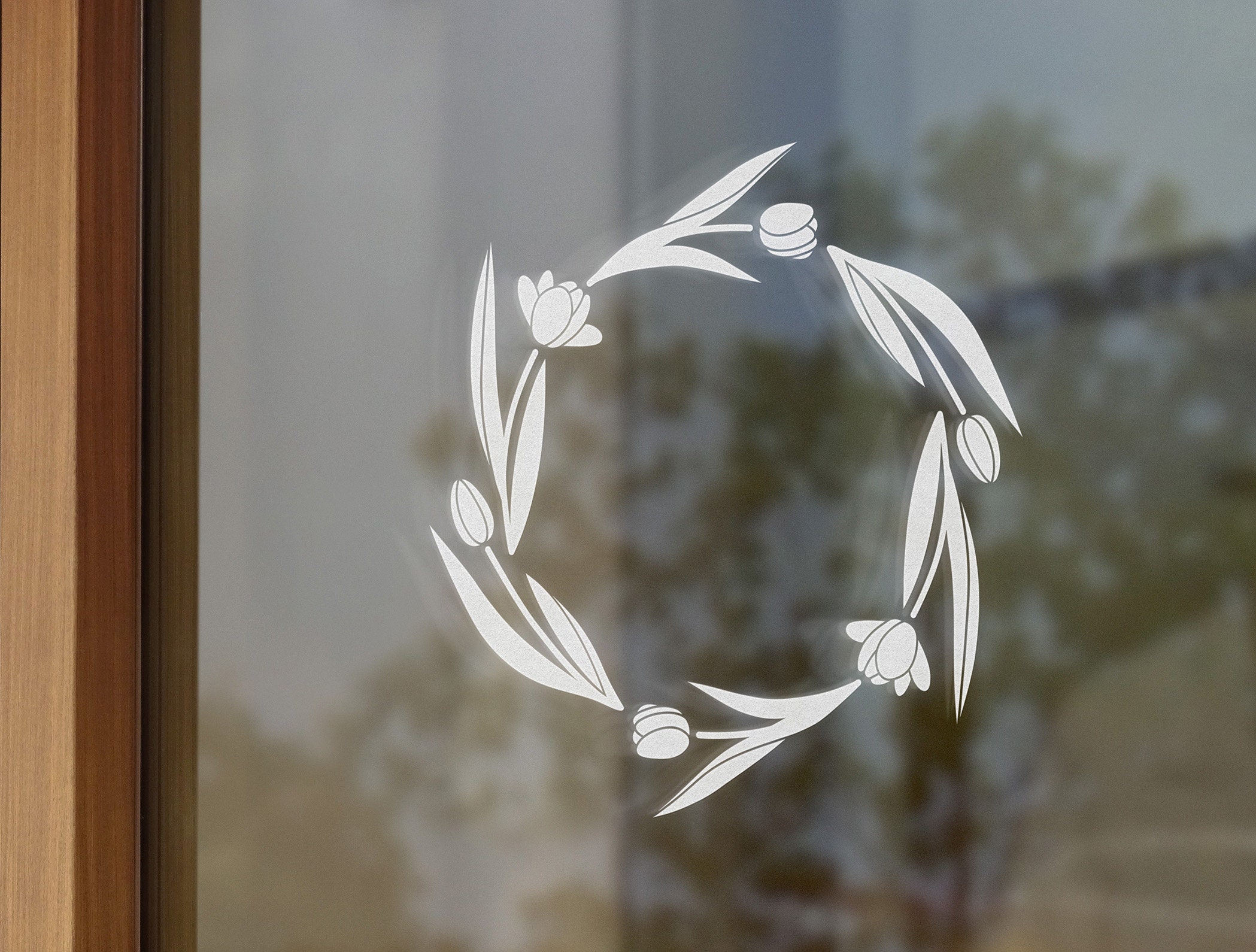 Floral Wreath Svg, Circle Frame Svg, Spring Wreath Svg, Tulip Svg, Hand ...