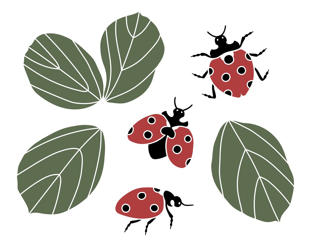 Ladybug Svg, Leaves Svg Designs, Lady Bugs Svg, Insect Svg Files ...