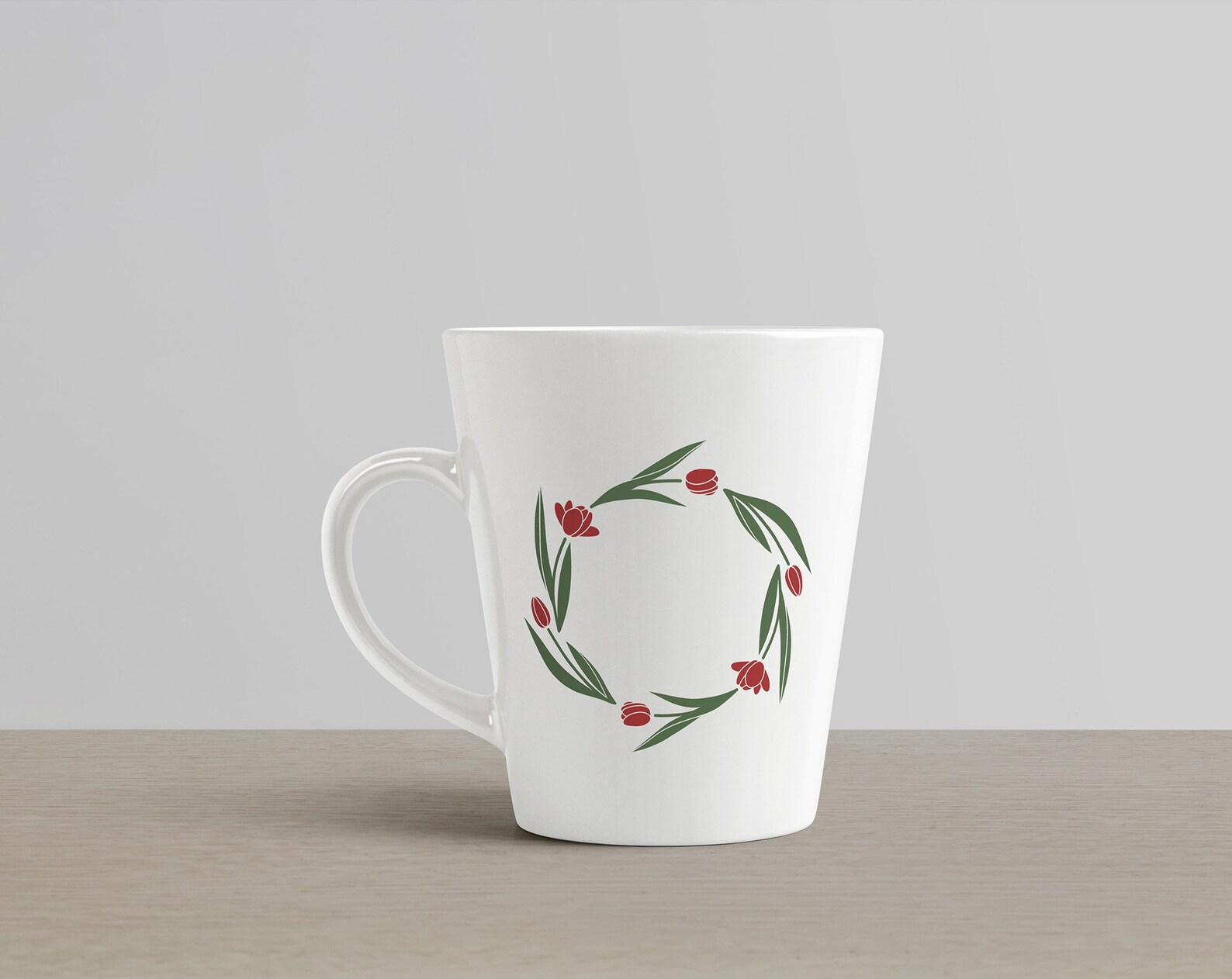 Floral Wreath Svg, Circle Frame Svg, Spring Wreath Svg, Tulip Svg, Hand ...