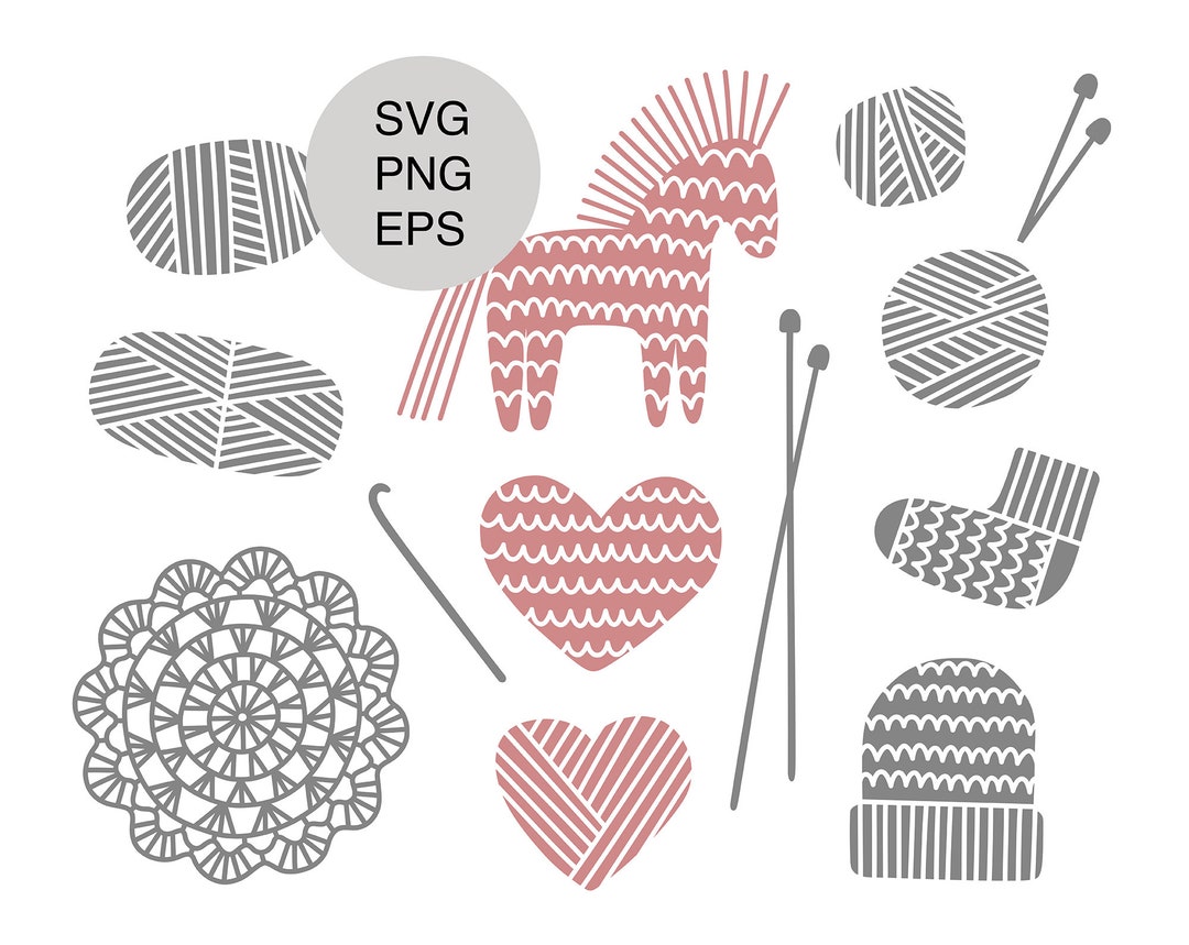 Knitting Svg, Crochet Svg File, Crochet Clipart, Crafting Svg Bundle ...