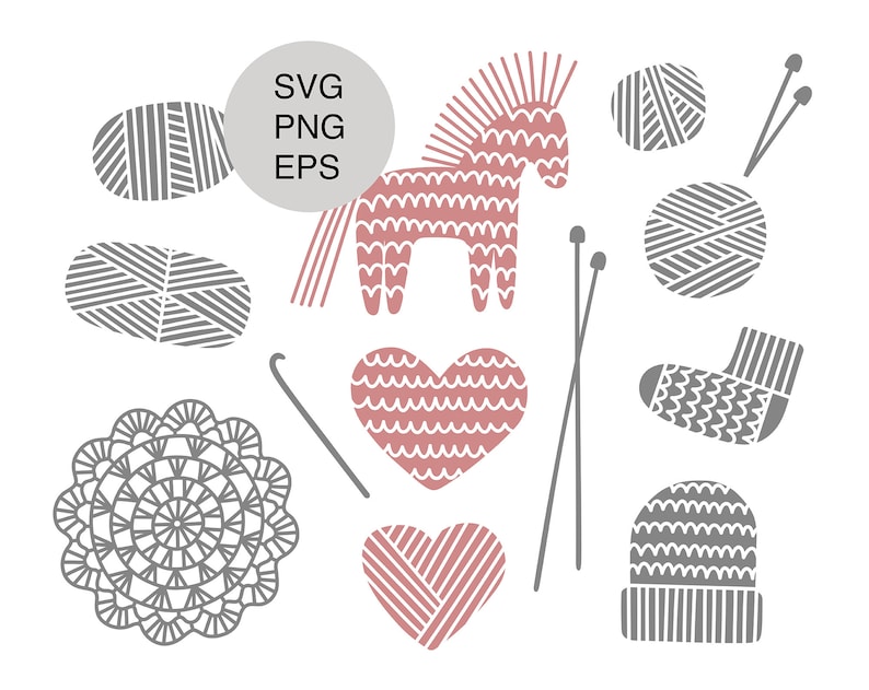 Knitting Svg, Crochet Svg File, Crochet Clipart, Crafting Svg Bundle ...