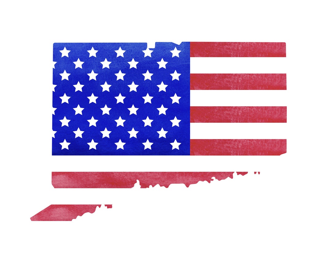 Map of Connecticut, Connecticut Watercolor Clipart, Connecticut State ...