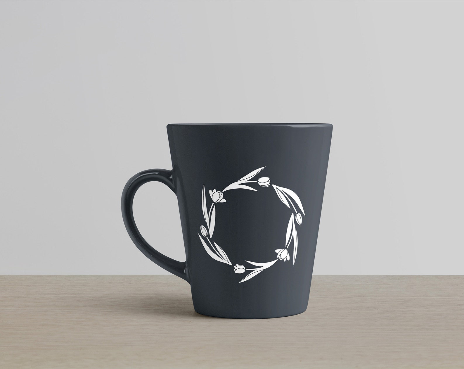 Floral Wreath Svg, Circle Frame Svg, Spring Wreath Svg, Tulip Svg, Hand ...