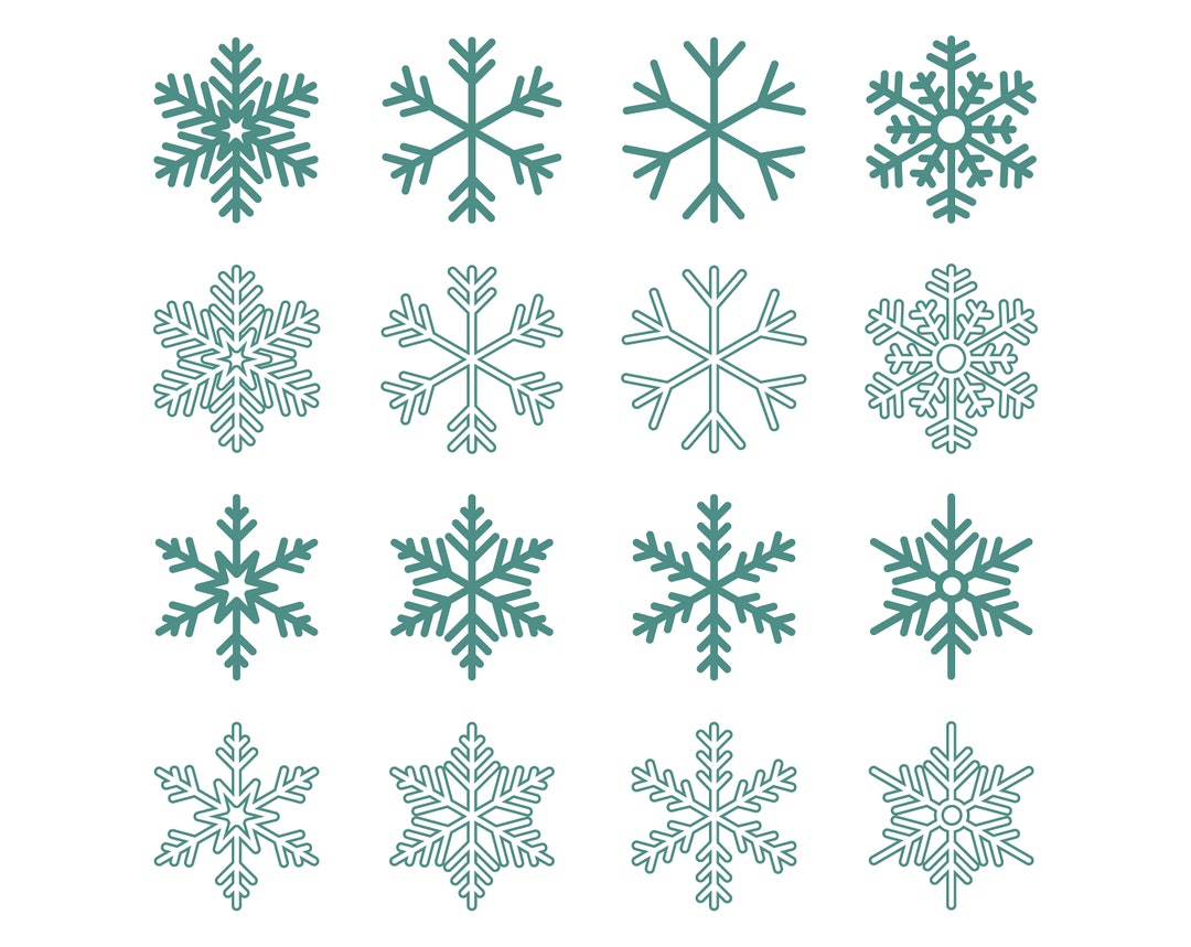 Snowflake SVG, EPS, PNG Download, Winter Svg, Frozen Svg, Snowflake Set ...