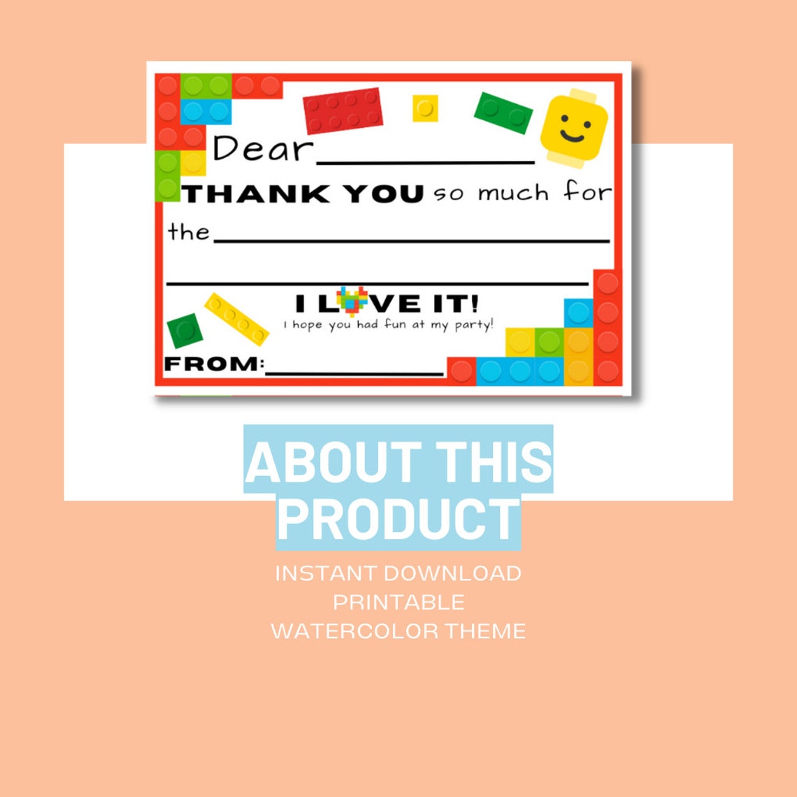 Birthday Thank You Cards | Kids Birthday Thank You Notes | Kids Thank ...