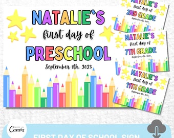 First Day of School Sign Instant Download - Etsy