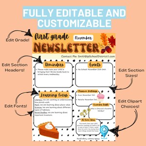 Newsletter Template | Editable Newsletter | Monthly Newsletter ...