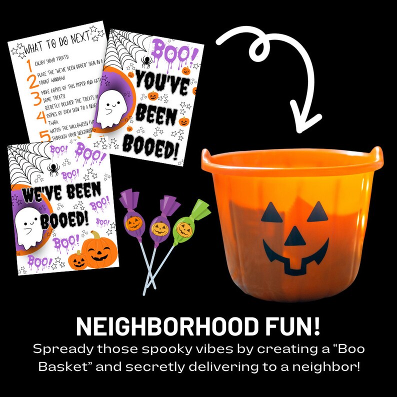 You've Been Booed Printable You've Been Booed Halloween Activity Boo ...