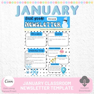 Newsletter Template | Editable Newsletter | Monthly Newsletter ...